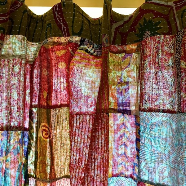 Patchwork Curtain - Etsy