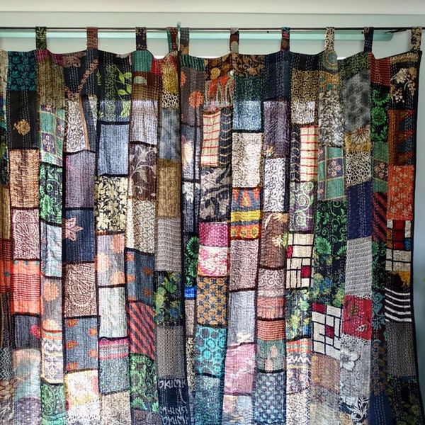 Patchwork Curtain - Etsy