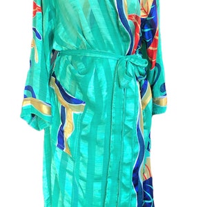 Vintage Silk Bath Robe Upcycled Silk Sari Kimono Dressing - Etsy