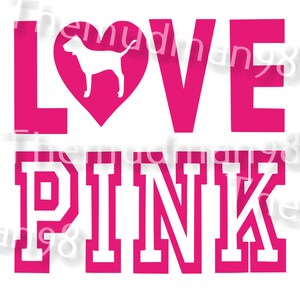Love Pink SVG Bundle, Clip Art, VS, Pink Nation, SVG, Digital File ...