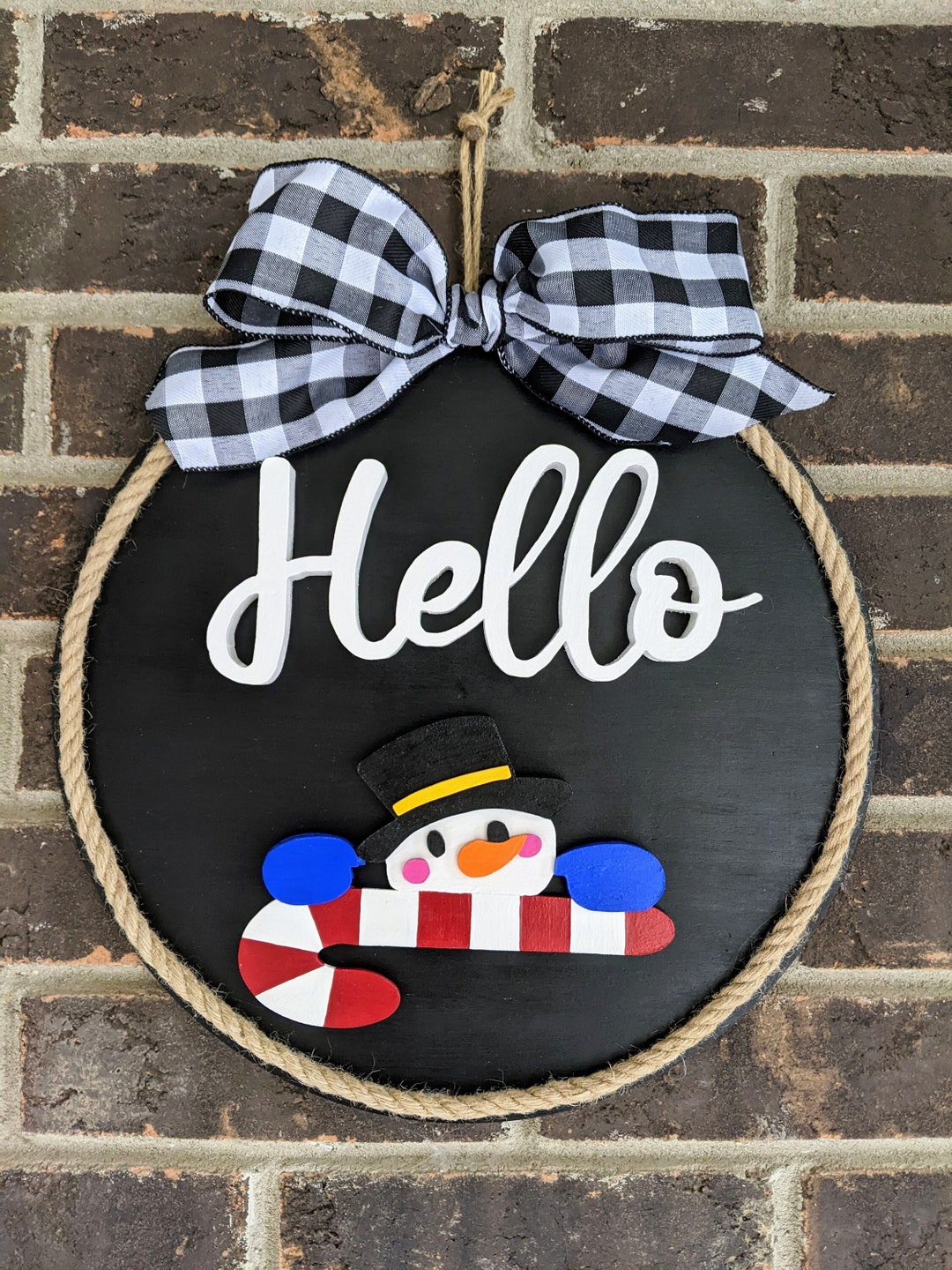 DIY Hello Door Sign Kit, Entryway Sign, Welcome Sign, Interchangeable ...