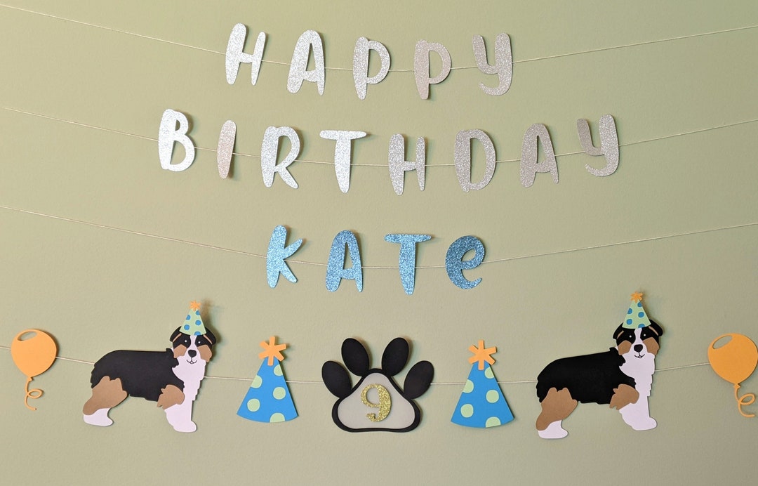 Australian Shepherd Birthday, Aussie Birthday, Dog Birthday, Australian ...
