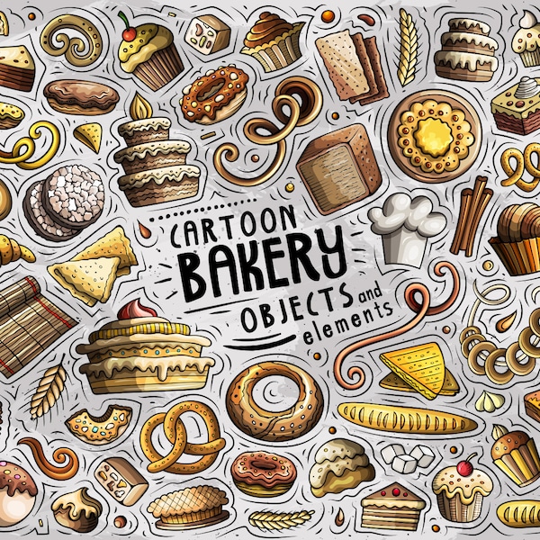 Baked Goods Clipart - Etsy