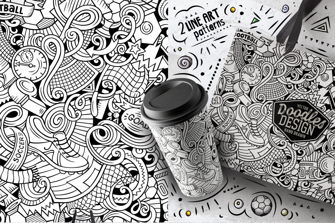 Soccer Digital Paper Pack, Football Seamless Patterns, Scrapbook Paper ...