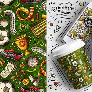 Soccer Digital Paper Pack, Football Seamless Patterns, Scrapbook Paper ...