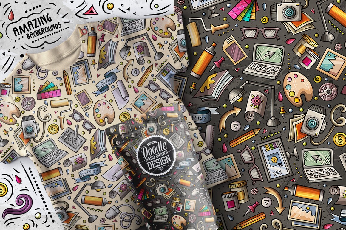 Art and Design Digital Paper Pack Designer Seamless Patterns - Etsy