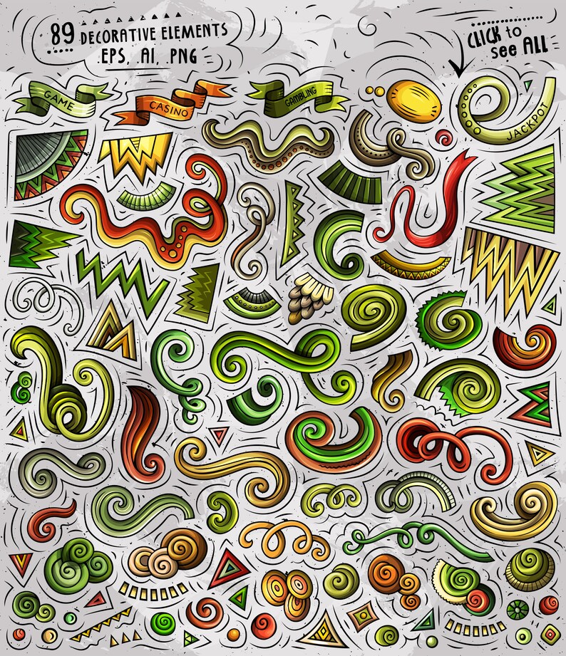 CASINO PNG Clip Art/ Gamble Doodle Stickers/ Doodles Casino - Etsy