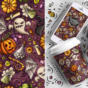 HALLOWEEN Digital Paper Pack, Happy Halloween Seamless Patterns ...