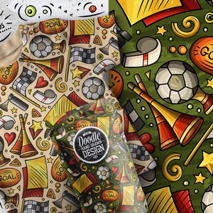 Soccer Digital Paper Pack Football Seamless Patterns - Etsy