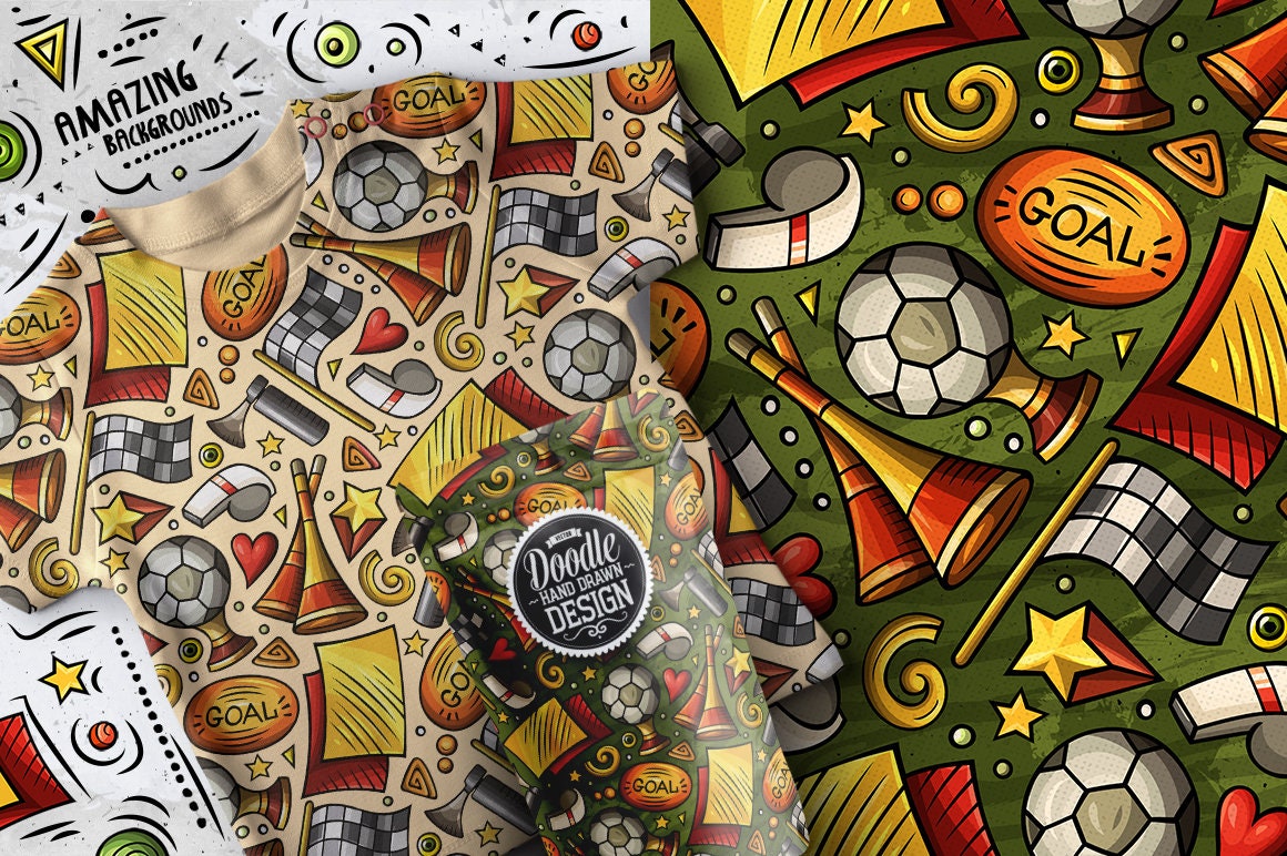 Soccer Digital Paper Pack Football Seamless Patterns - Etsy