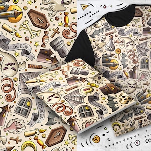 HALLOWEEN Digital Paper Pack, Happy Halloween Seamless Patterns ...