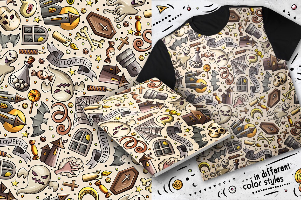 HALLOWEEN Digital Paper Pack, Happy Halloween Seamless Patterns ...