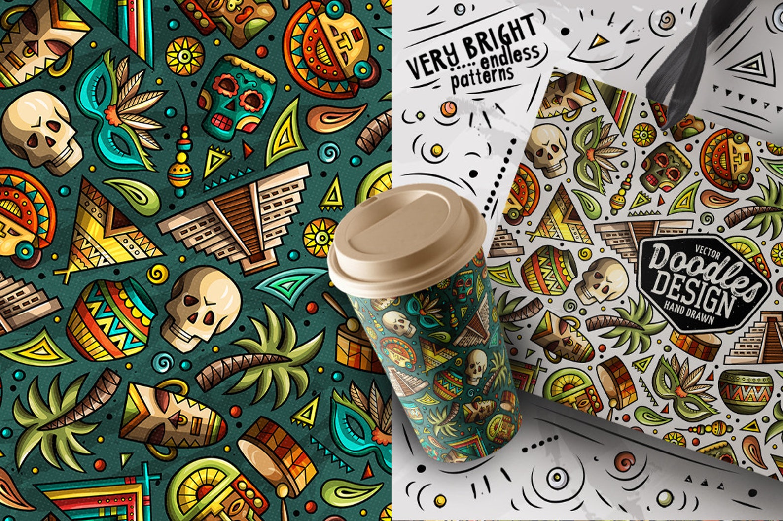 Latin America Digital Paper Pack, Latinamerican Seamless Patterns ...