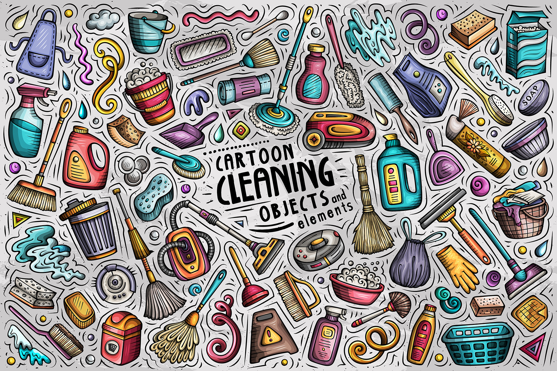 Animated Cleaning Supplies