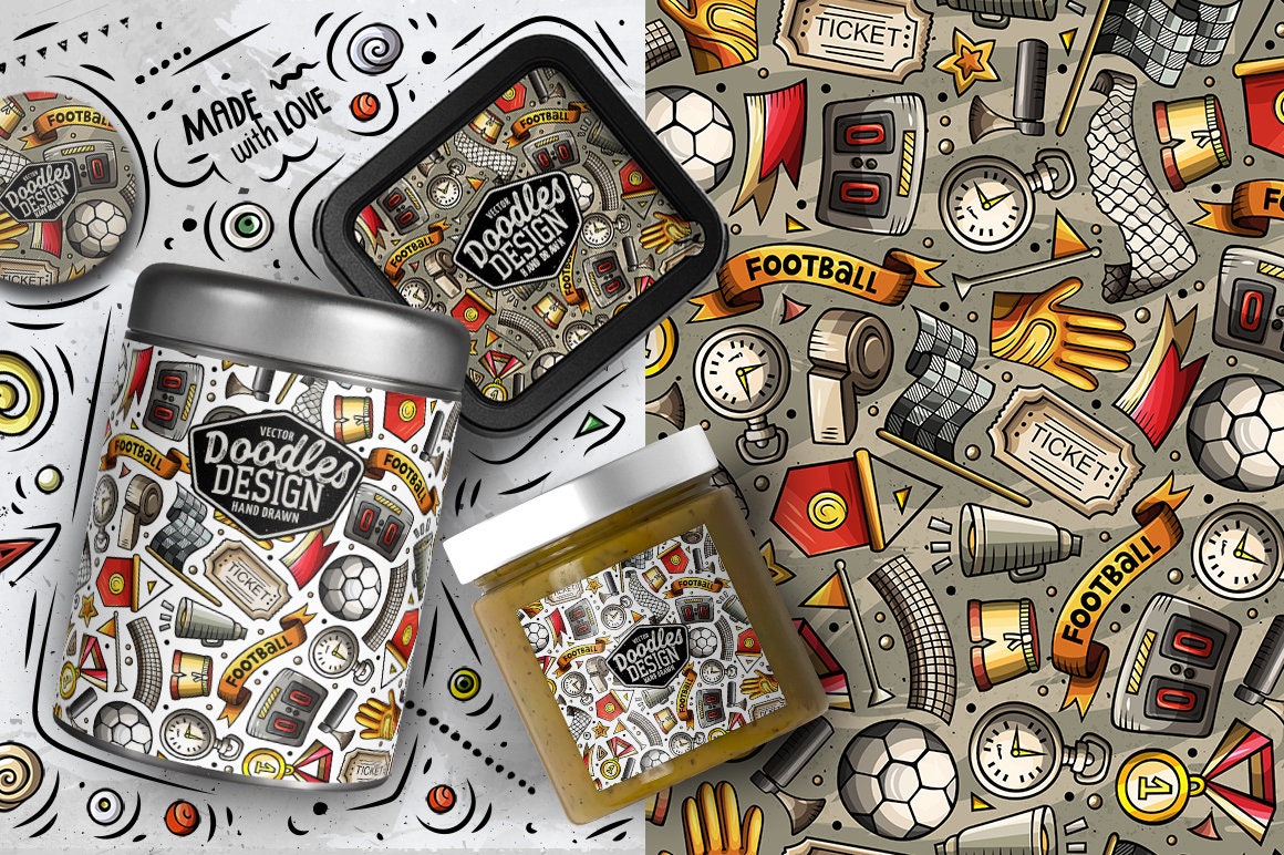 Soccer Digital Paper Pack, Football Seamless Patterns, Scrapbook Paper ...