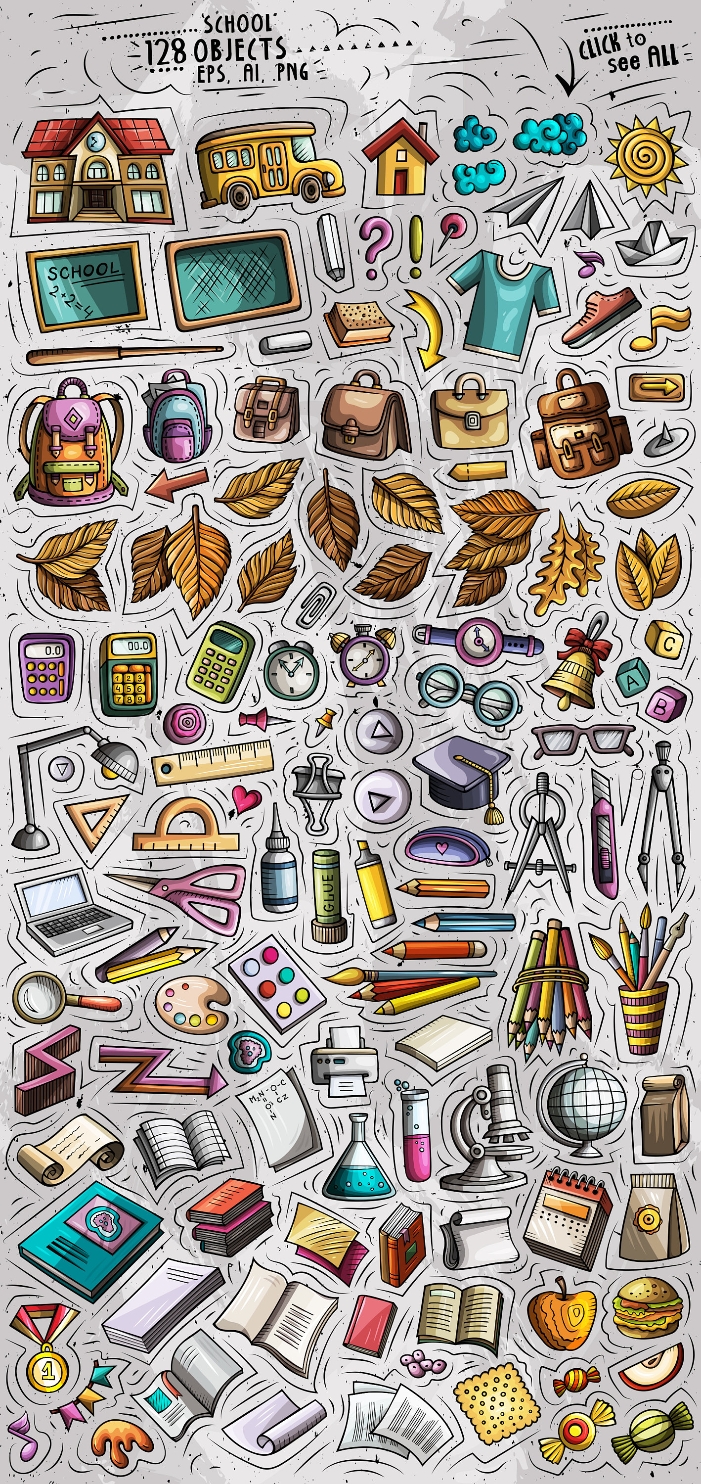 Classroom Objects Clip Art
