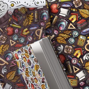 School Digital Paper Pack, Education Seamless Patterns, Scrapbook Paper ...