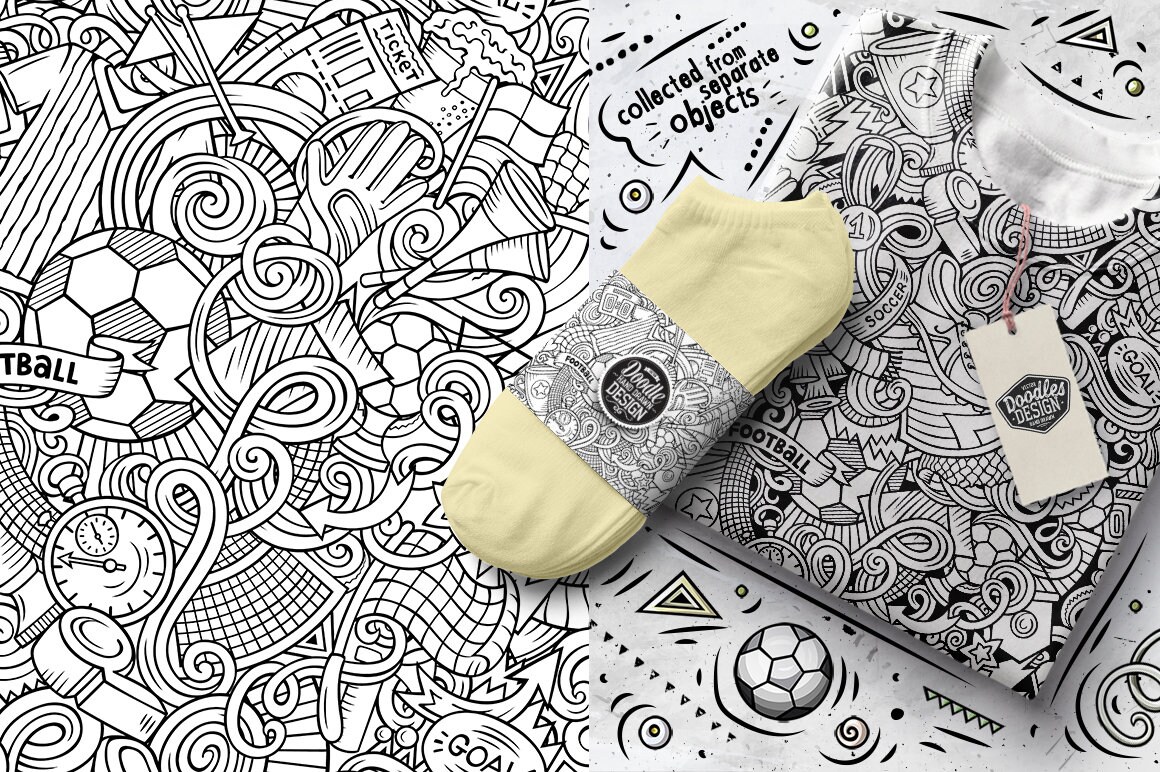 Soccer Digital Paper Pack, Football Seamless Patterns, Scrapbook Paper ...