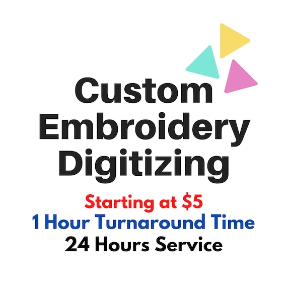 Custom Embroidery Digitizing Logo Digitizing Embroidery - Etsy