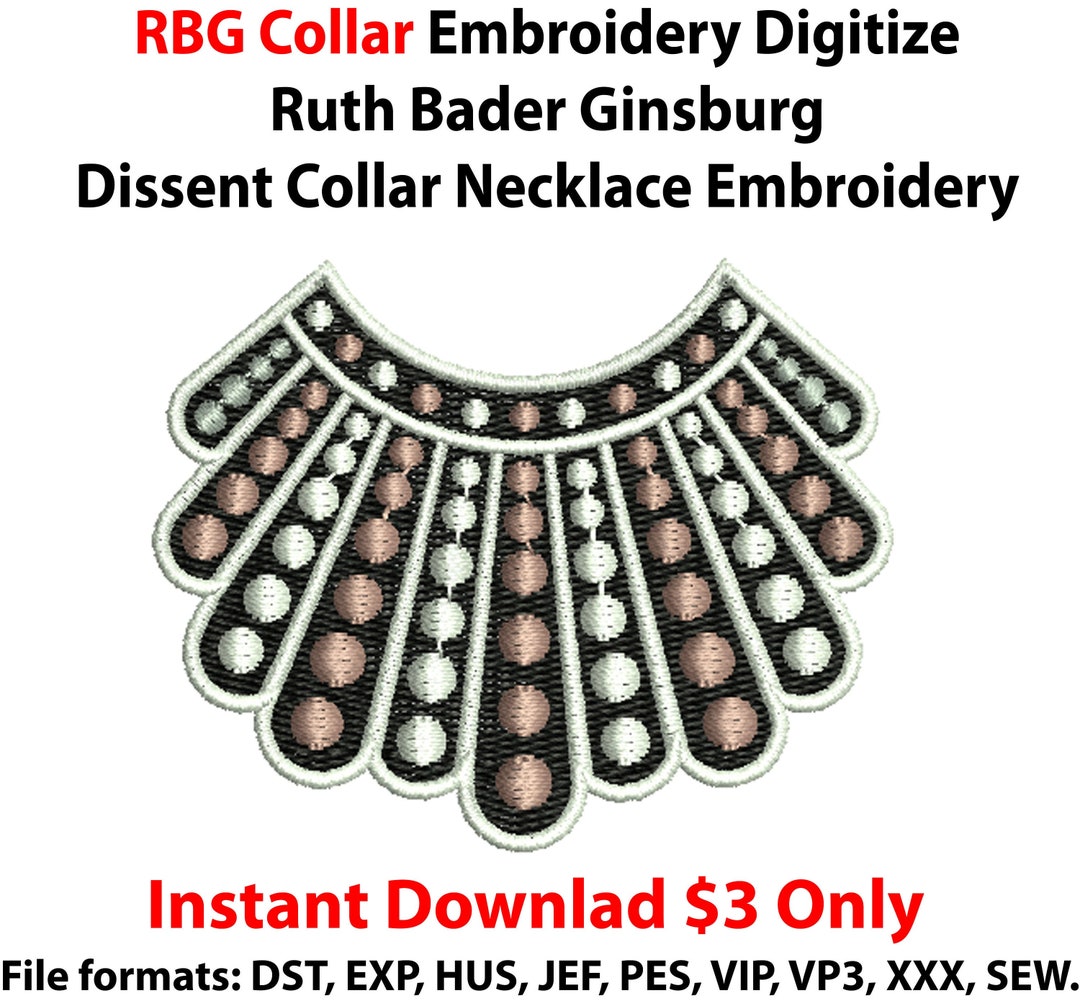 Instant Download, Ruth Bader Ginsburg, Dissent Collar Necklace ...