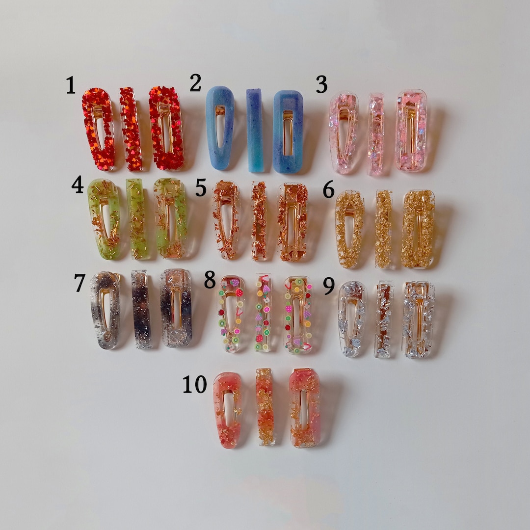 Resin Barrette, Aesthetic Barrette, Resin Hair Clip, Kawaii Hair Clip ...