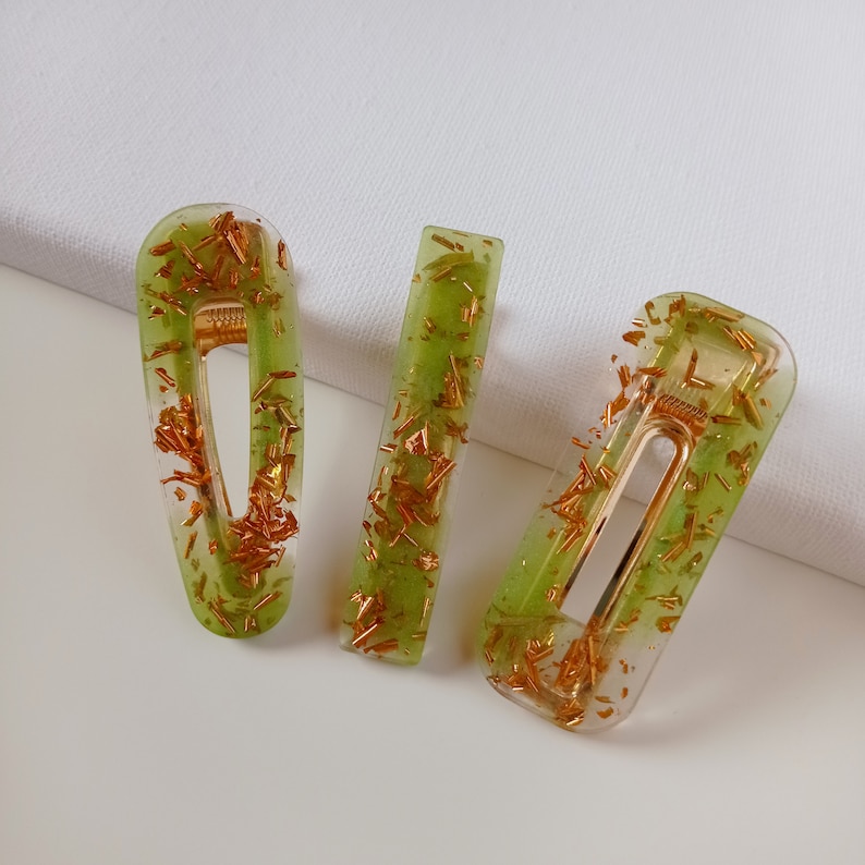 Resin Barrette, Aesthetic Barrette, Resin Hair Clip, Kawaii Hair Clip ...