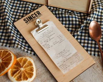 Custom Restaurant Check Holder - Etsy