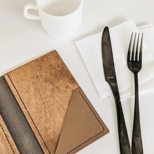 Check Holder Premium Quality Wooden Bill Folder With Natural Leather ...