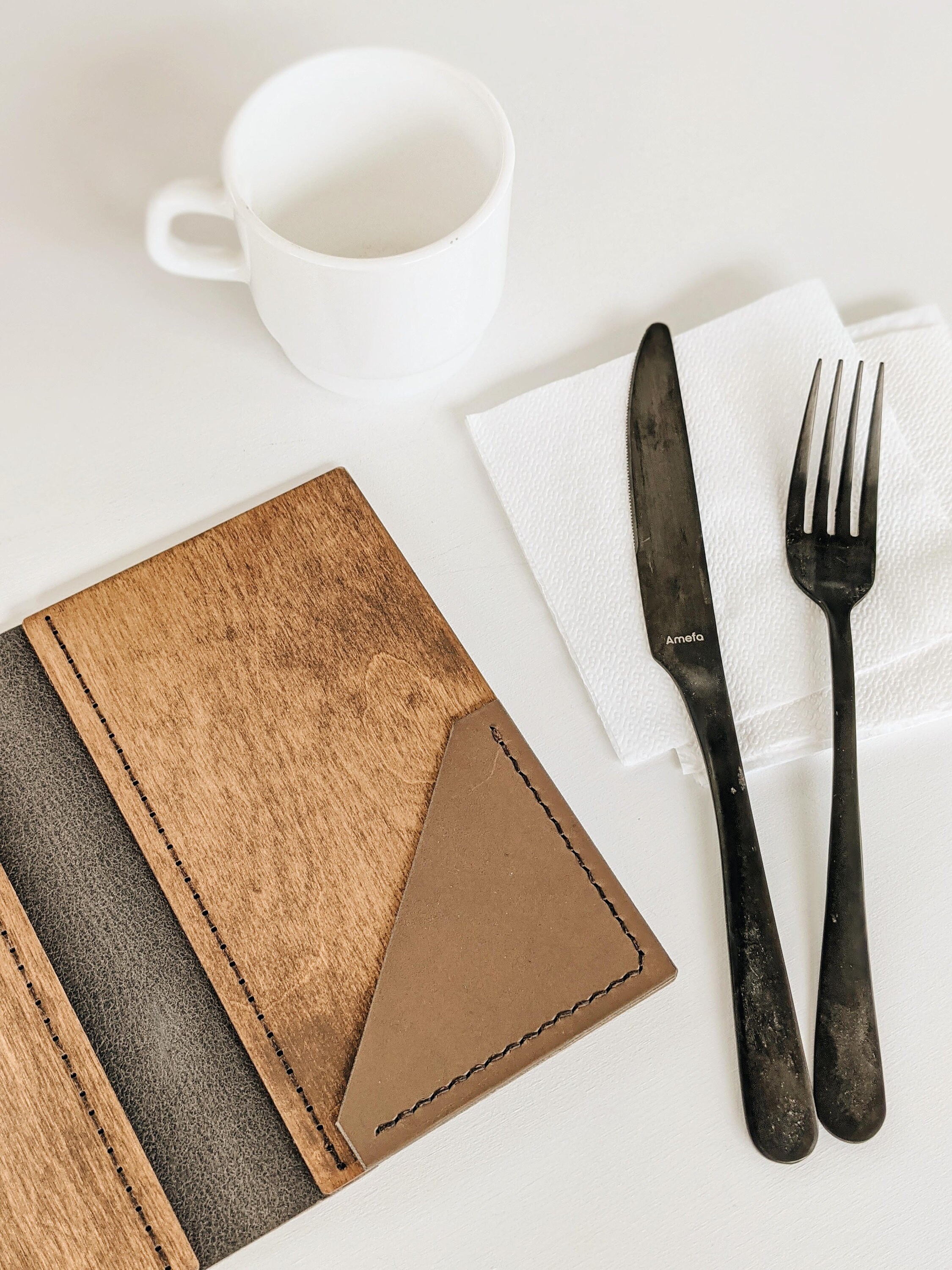 Check Holder Premium Quality Wooden Bill Folder With Natural Leather ...