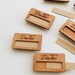 Wooden Name Badge Magnetic Waiter Barista Barman Administrator Badge ...
