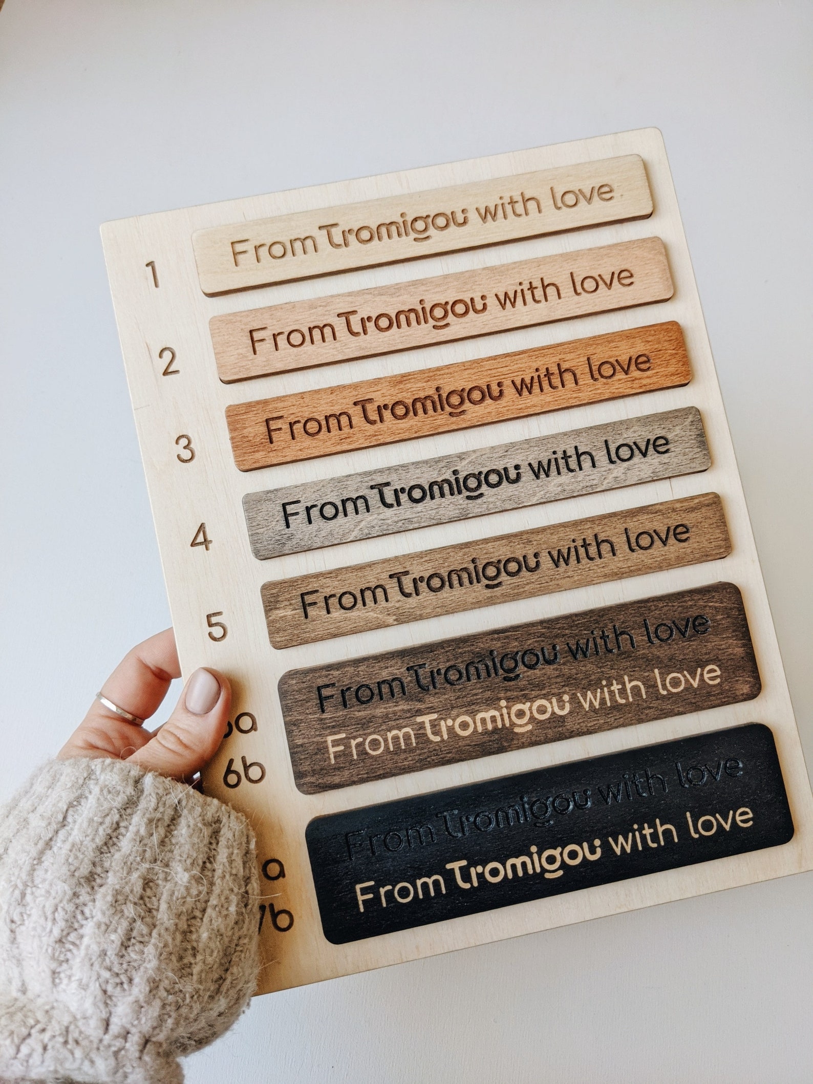 Wooden Name Badge Magnetic Waiter Barista Barman Administrator Badge ...