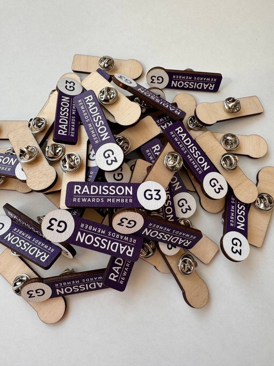 Wooden LOGO Pins Decorative Pins - Animals, Office & More Personalized ...