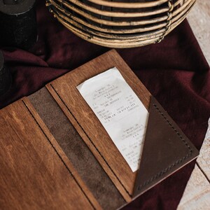 Check Holder Premium Quality Wooden Bill Folder With Natural Leather ...