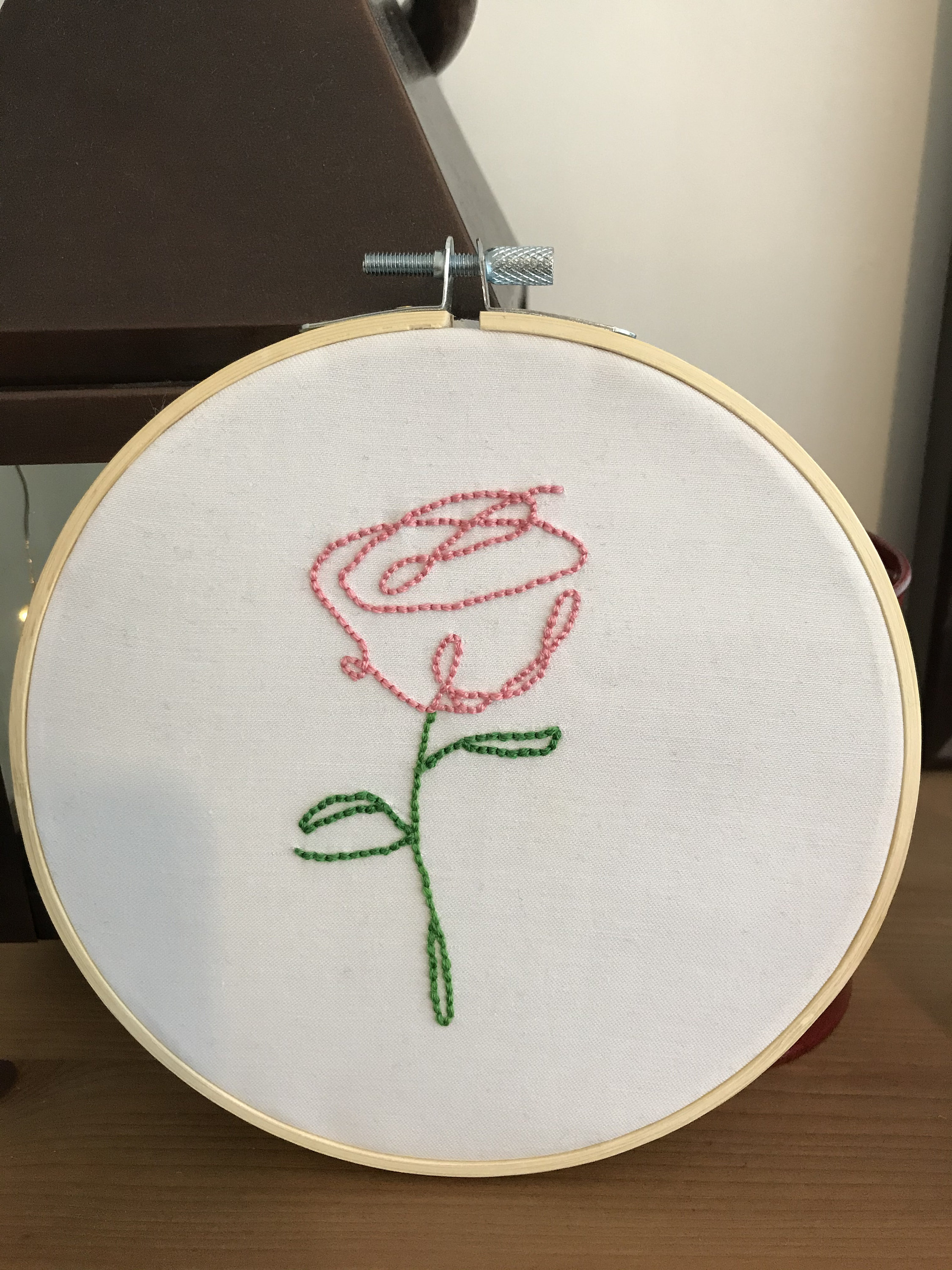 BTS Inspired Continuous Line Rose Hand Embroidery Design - Etsy Israel