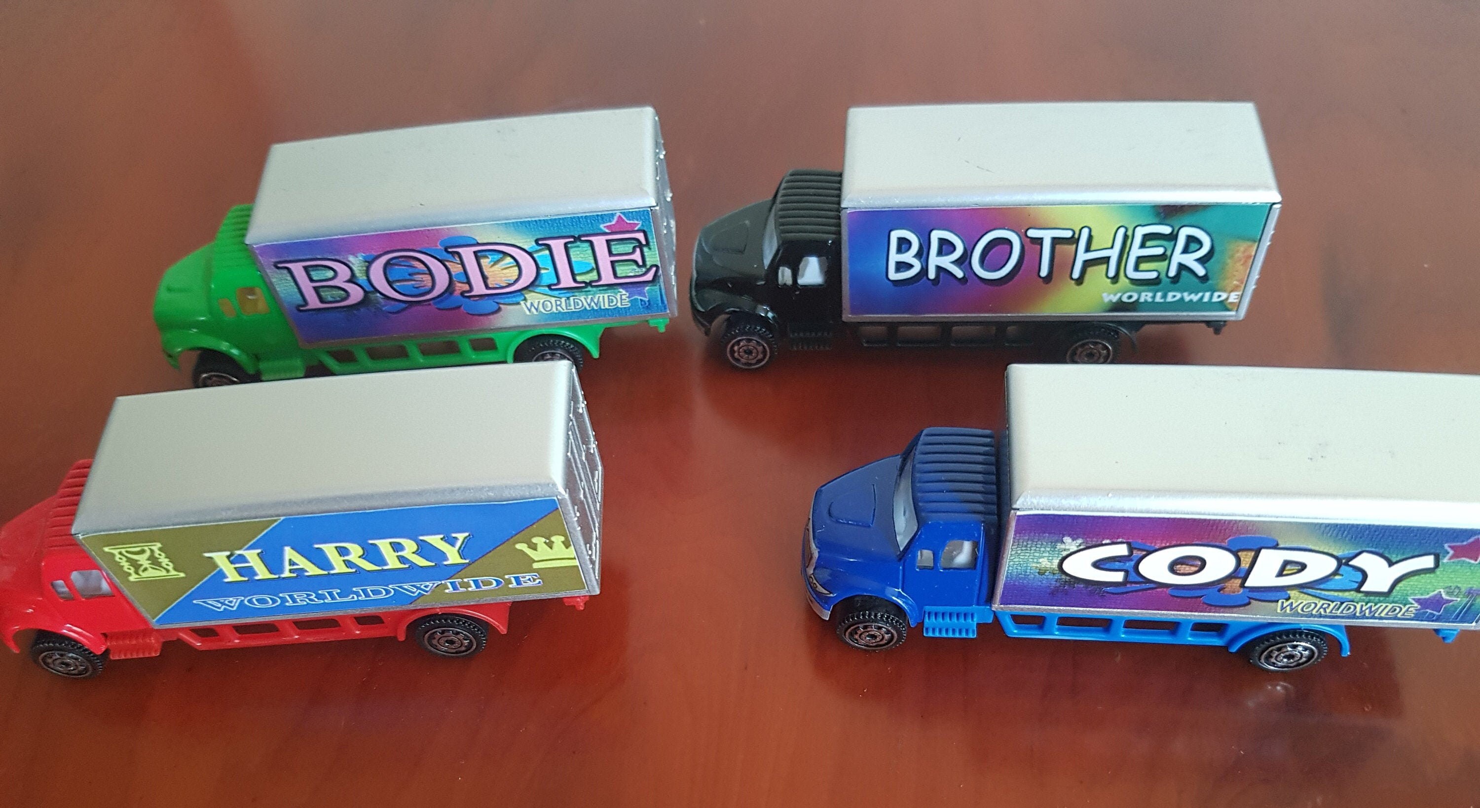 Personalised Name Toy Truck/lorry - Any Name. Children's Toy . Birthday ...