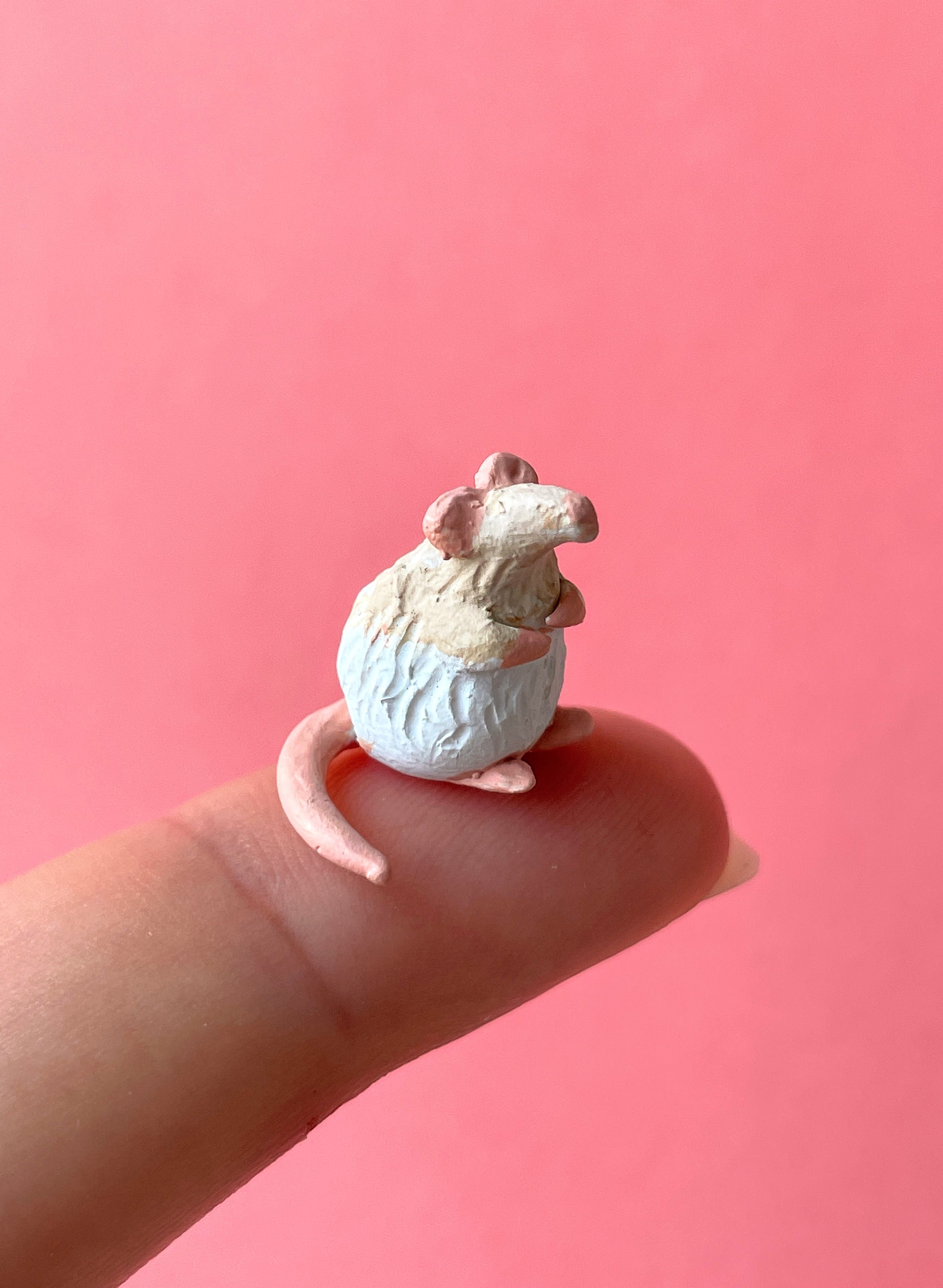 Miniature rat sculpture / polymer clay rat figurine / handmade | Etsy