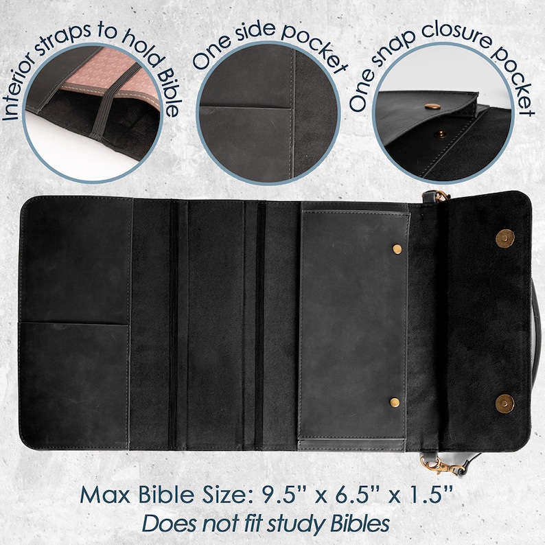 Faux Leather Bible Cover by Bekah Rose | Purse Style With Handle - Etsy