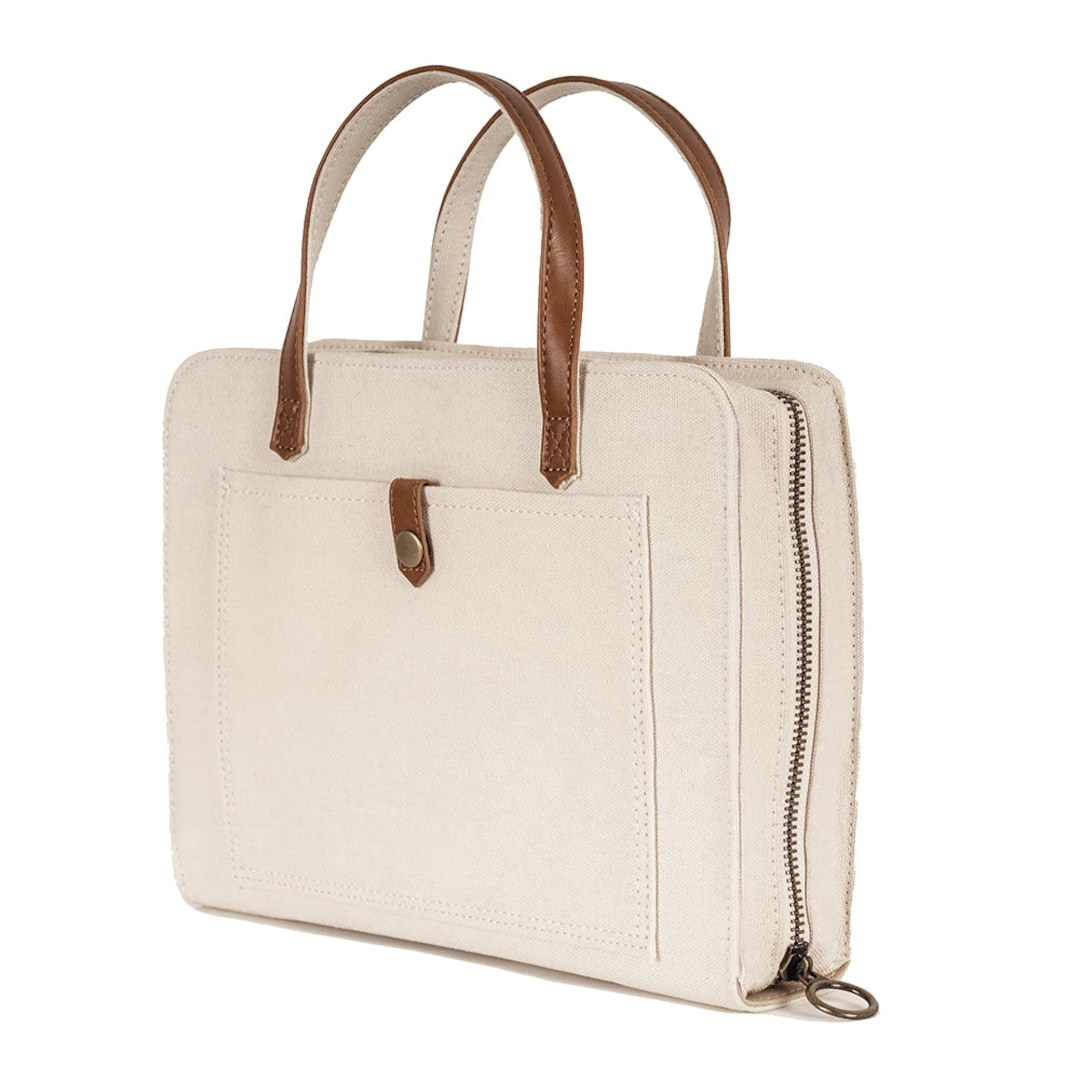 Canvas Bible Cover With Leather Accents by Bekah Rose | Zippered Purse ...