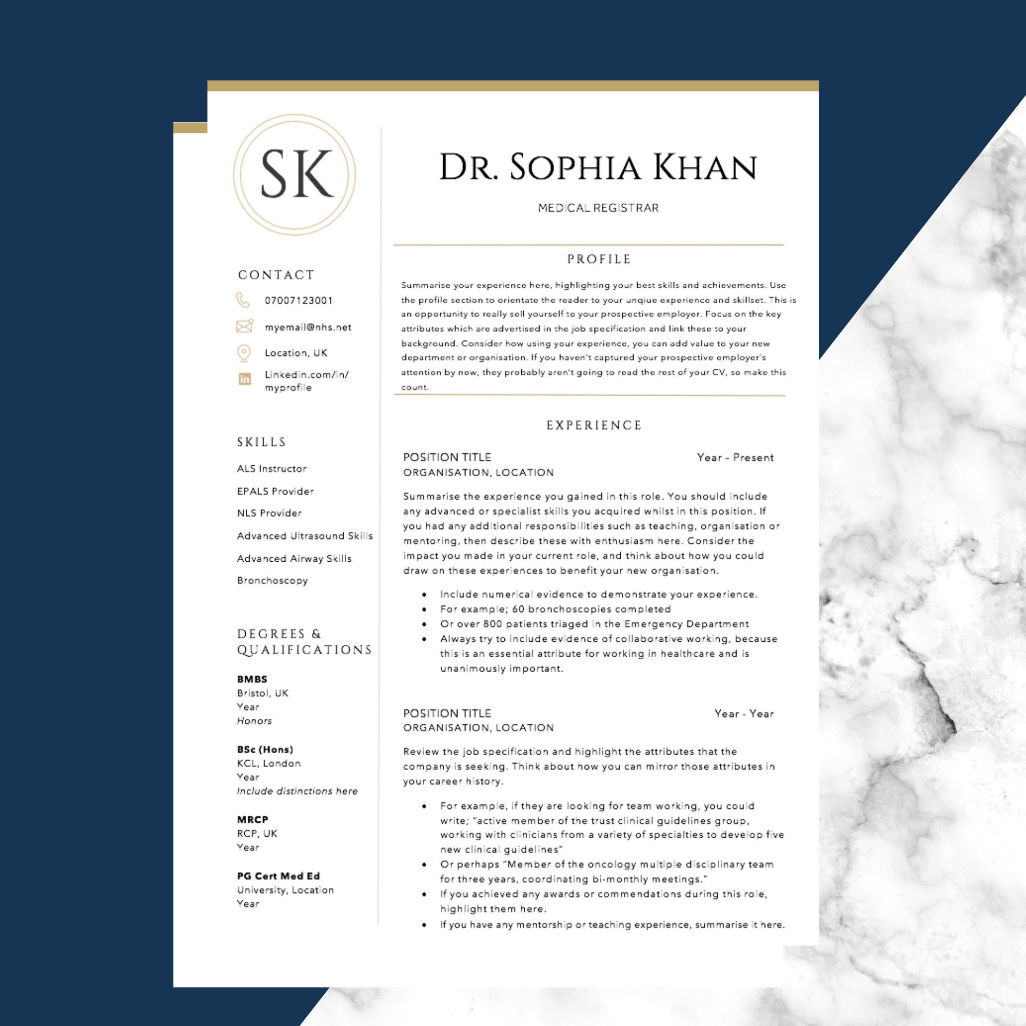 Doctors CV Template Doctors CV Example Cv Template Medical Etsy UK Doctors CV Template Doctors CV Example Cv Template Medical Etsy UK