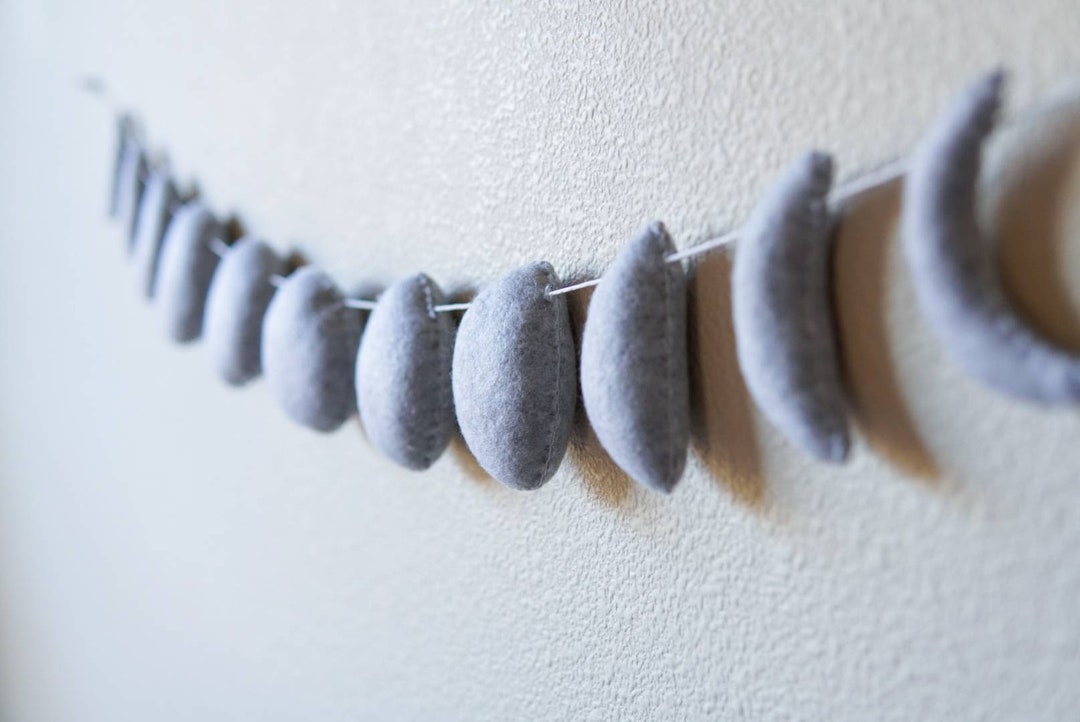 Fleece Mini Moon Phase Banner Moon Phase Decor Wall Hanging - Etsy