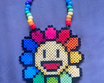 Beaded Kandi Perler Zombie Epic Face Emoji Scene Necklace - Etsy