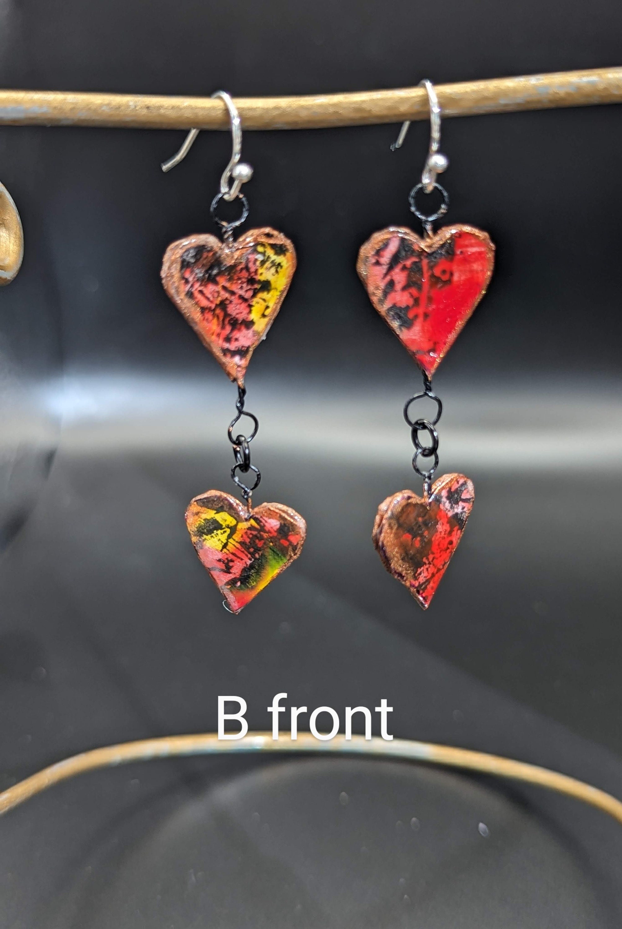 Collage Paper Earrings, 3 Styles, Hearts and Daisys, Valentines ...
