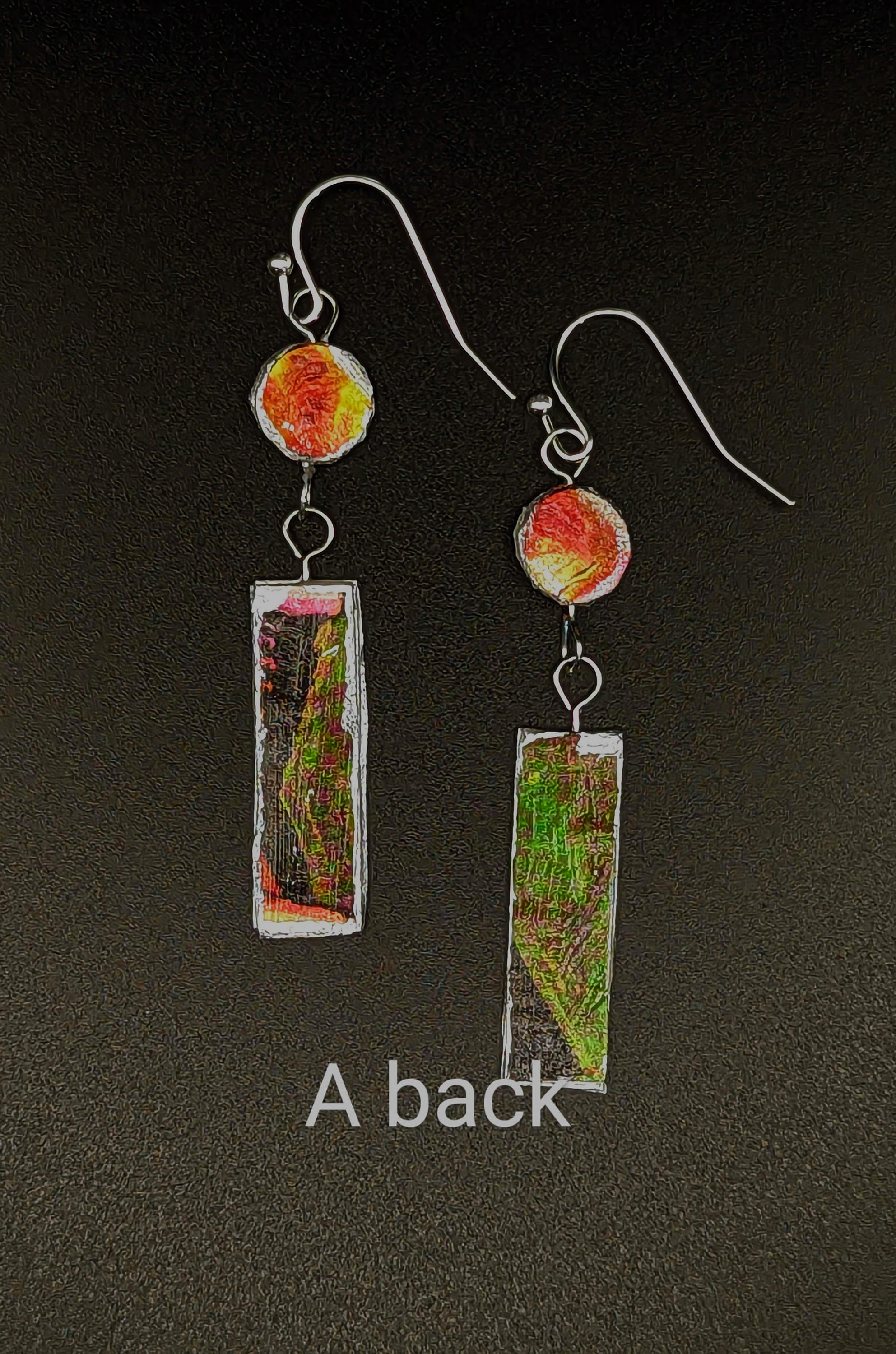 Collage Paper Earrings, 3 Styles, Dangle Earrings, Geometric, Ear Wire ...