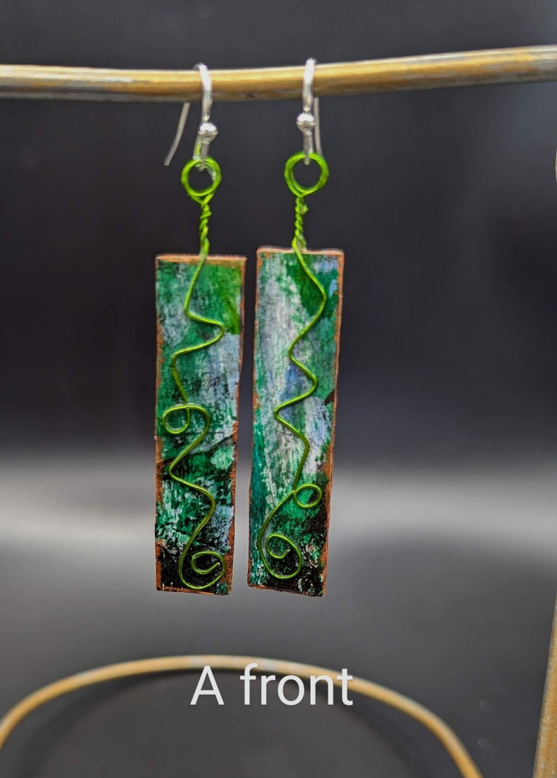 Reversible Paper Collage Earrings: Lightweight Geometric Dangles ...