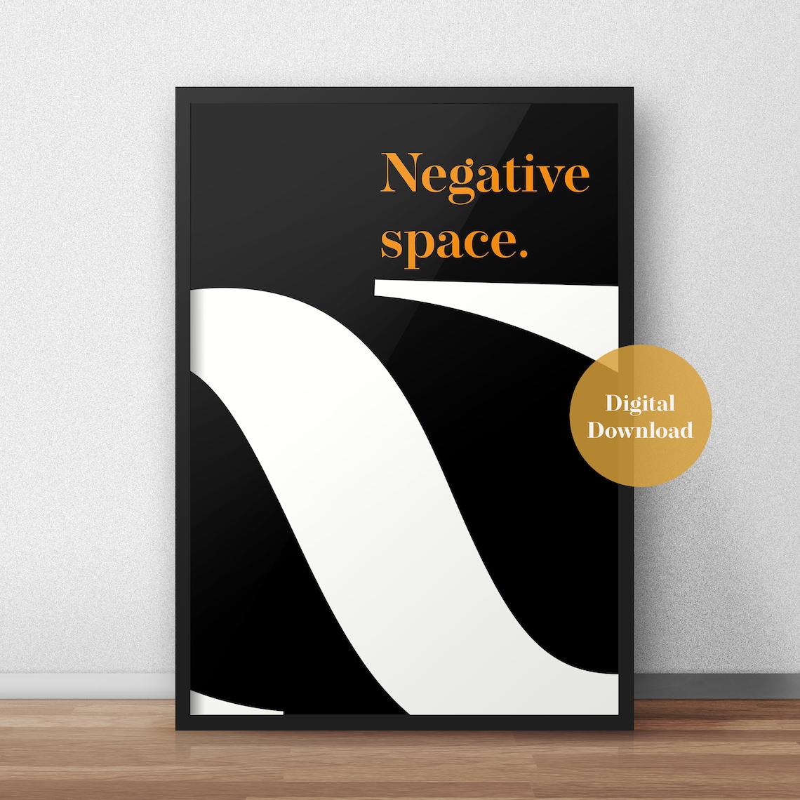 Negative Space Design Principles Typography Graphic - Etsy