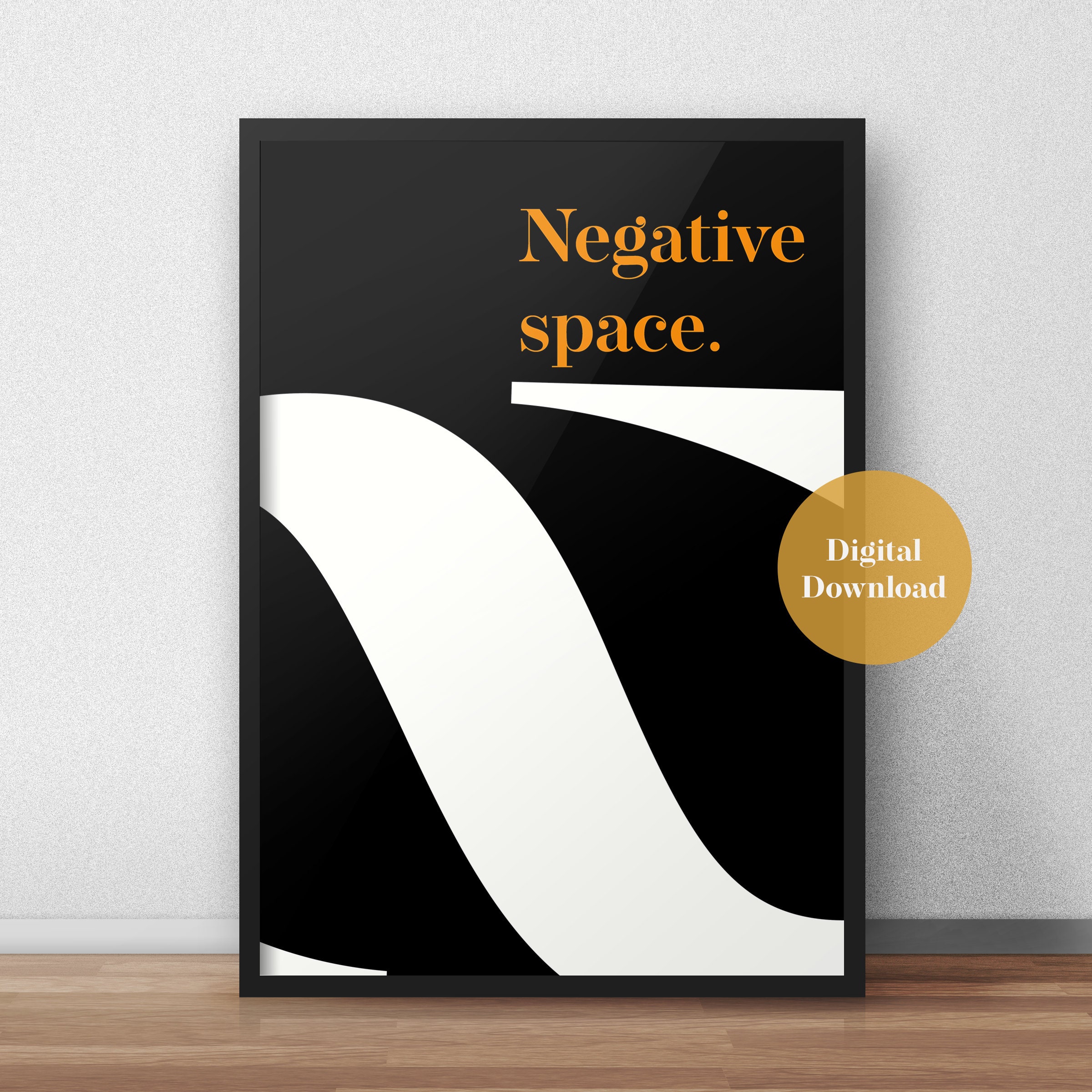 Negative Space Design Principles Typography Graphic Designer Gift ...