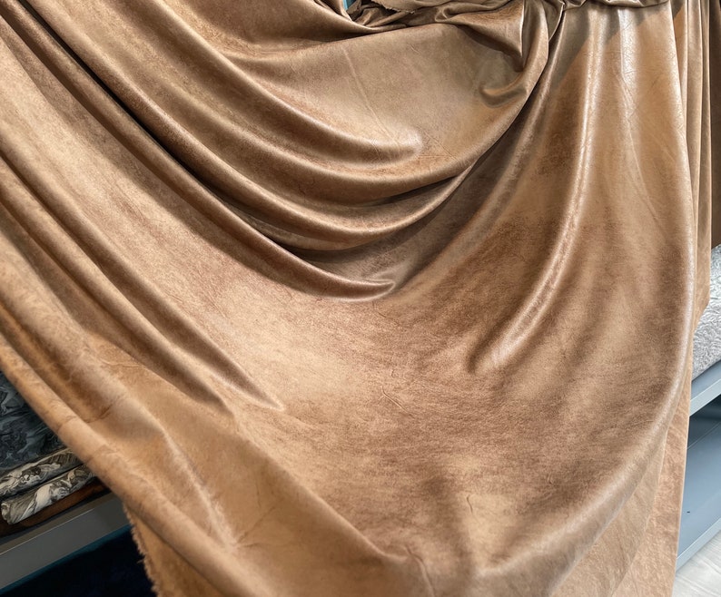 Velvet Faux Suede Stretch Fabric in Pinky Beige Colour.perfect for ...