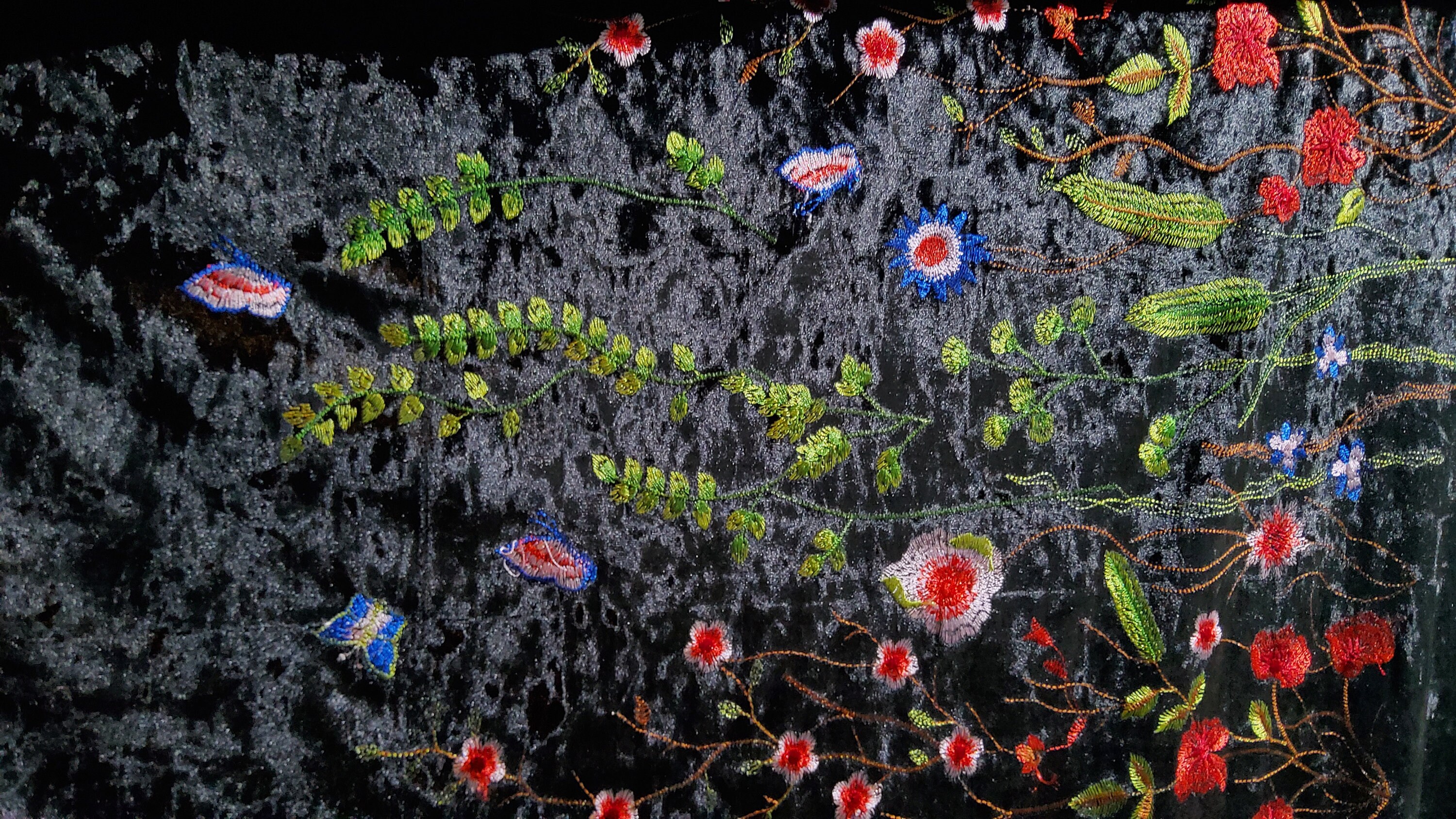 Velvet Jacquard Devore Soft and Heavy With Embroidery of - Etsy