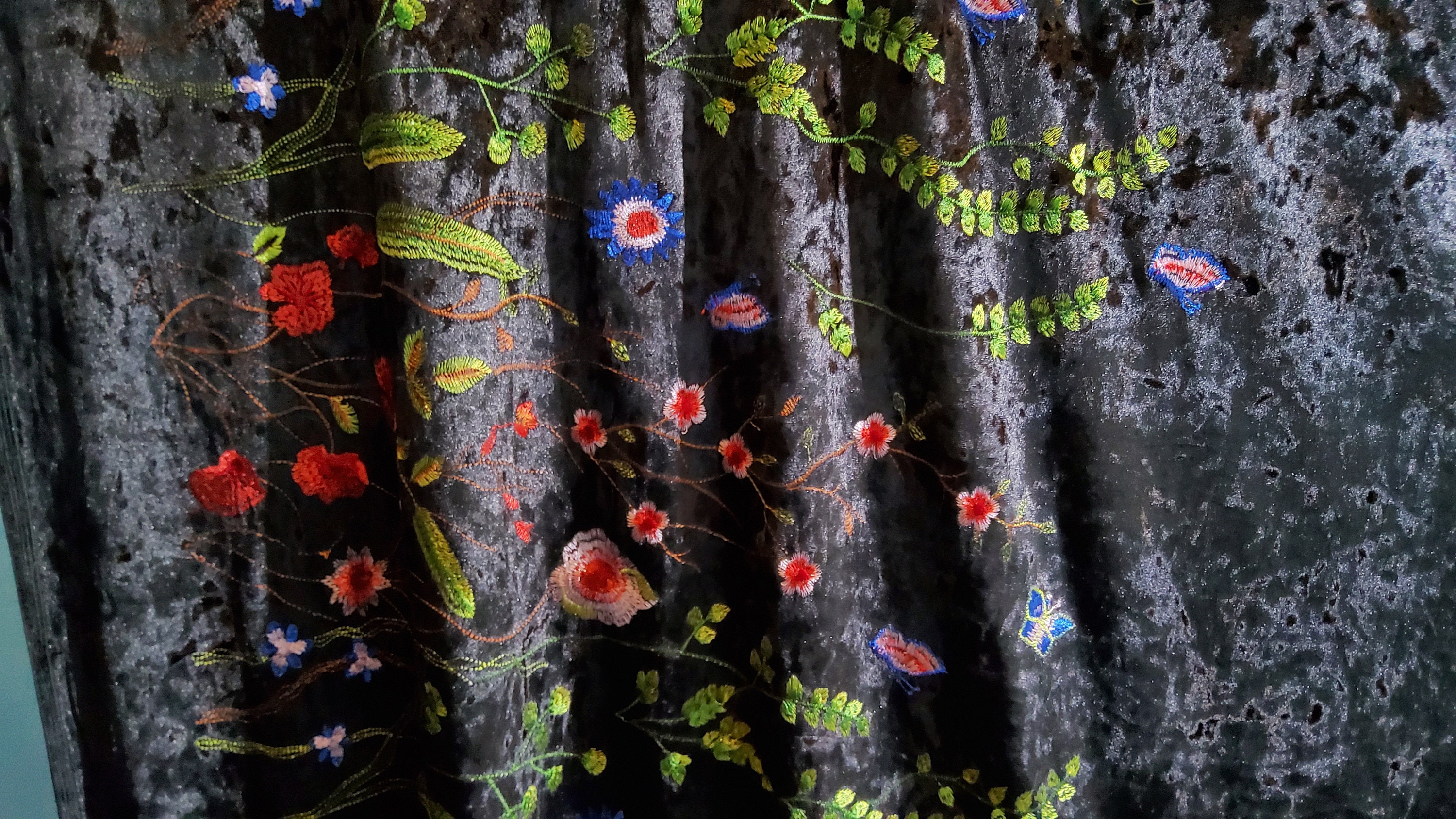 Velvet Jacquard Devore Soft and Heavy With Embroidery of - Etsy