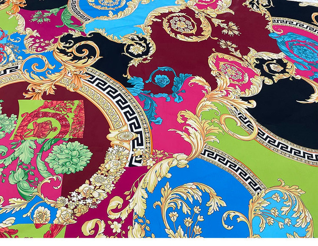 Cotton Fabric/new Collection Italian Designer Fabric/digital Inkjet ...